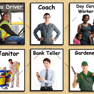 Community Helpers Flashcards Real Photos 42 Cards - Etsy