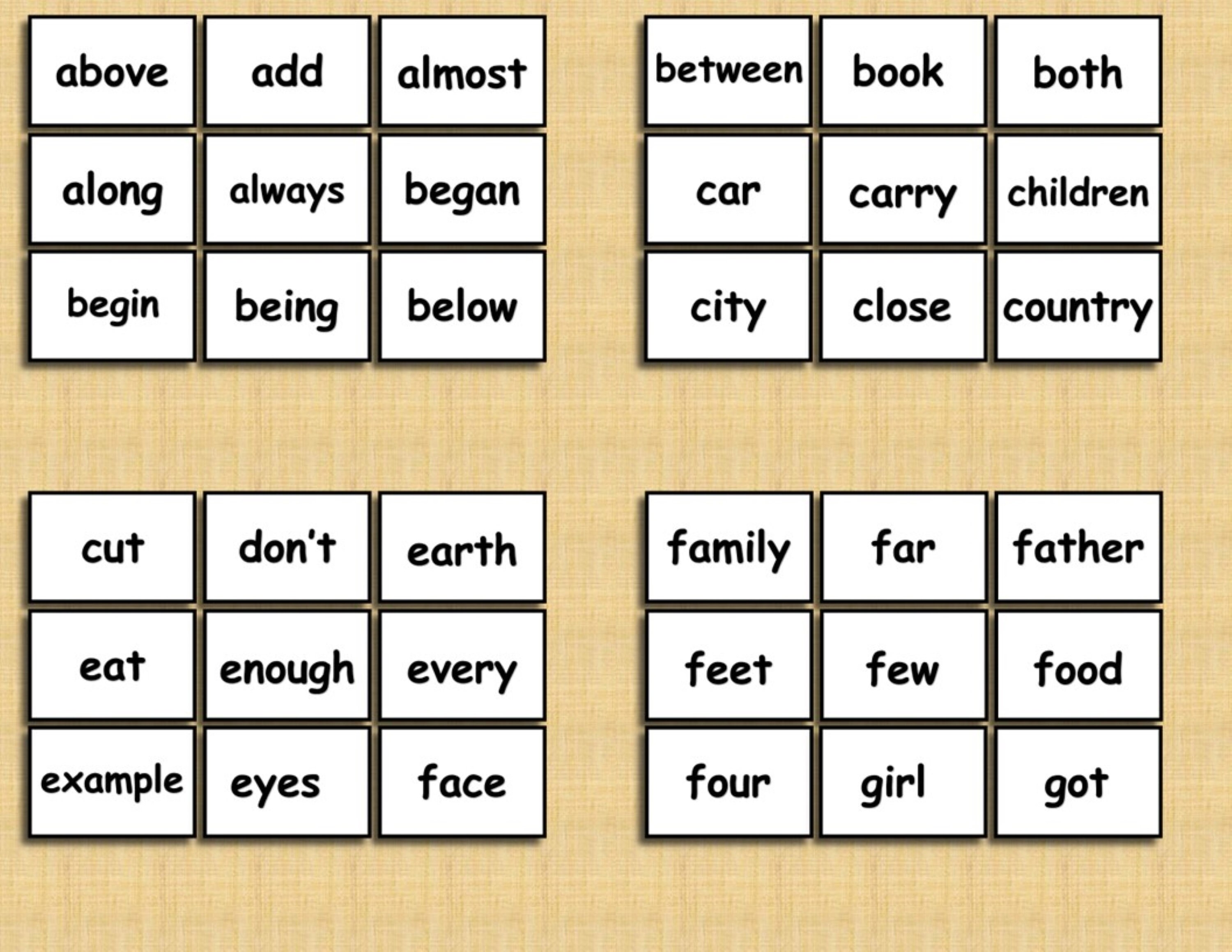 Fry Third Hundred Sight Word Simple Phrases Flash Cards Reading ...