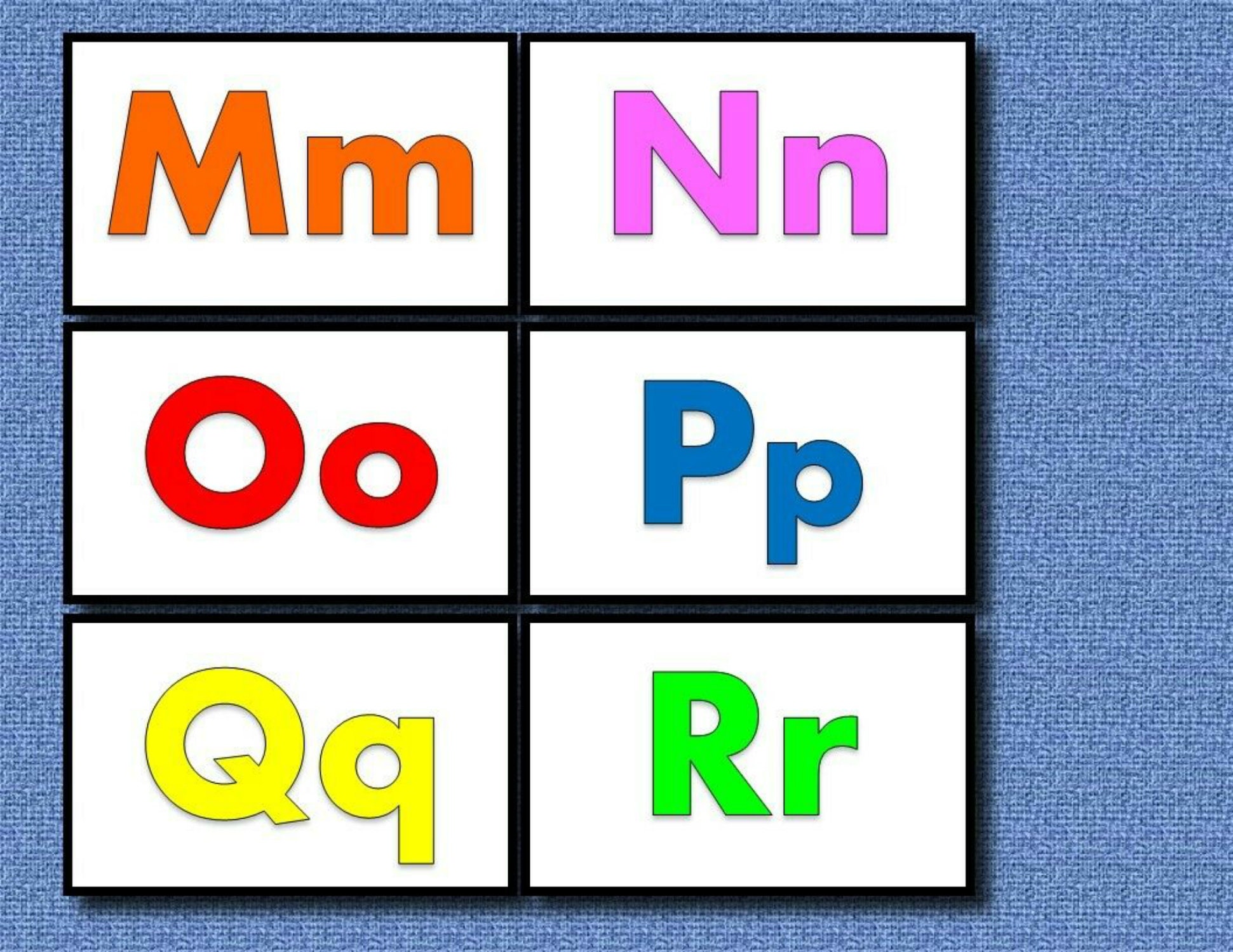 DIGITAL DOWNLOAD Alphabet Flashcards Upper Lowercase Letters Kids Abc's ...