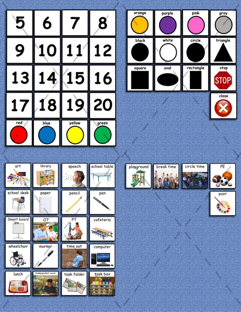 600 Visual Communication Cards for Autism Pec ABA Apraxia Real Photos ...