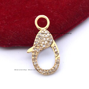 925 Silver Diamond Lobster Lock: Gemstone Clasp (22 MM) - Etsy