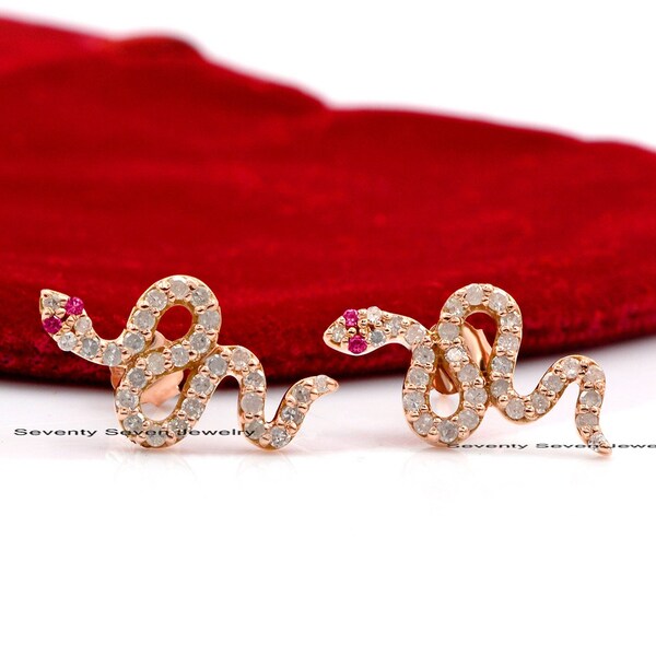 Snake Stud Earrings - Etsy