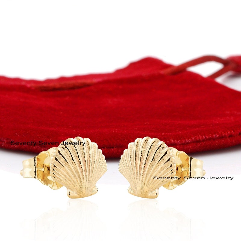 Shell Stud Earrings - Etsy