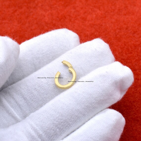 14K Gold Flat Link Lock Necklace 14k Gold Push Lock 14K Gold - Etsy