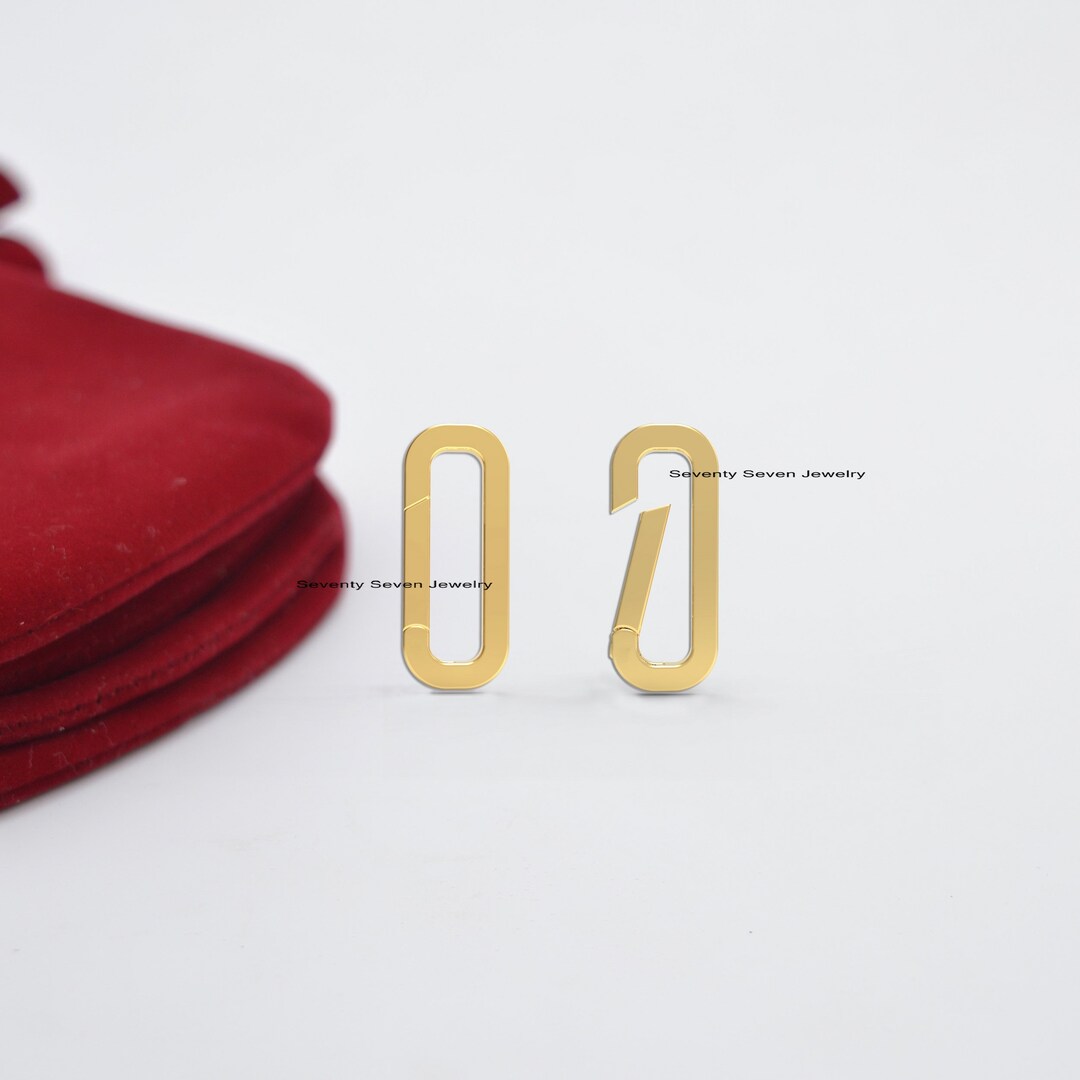 Enhancer Charm Link Lock 14K Gold Jewelry, 14k Gold Enhancer Link, Gold ...