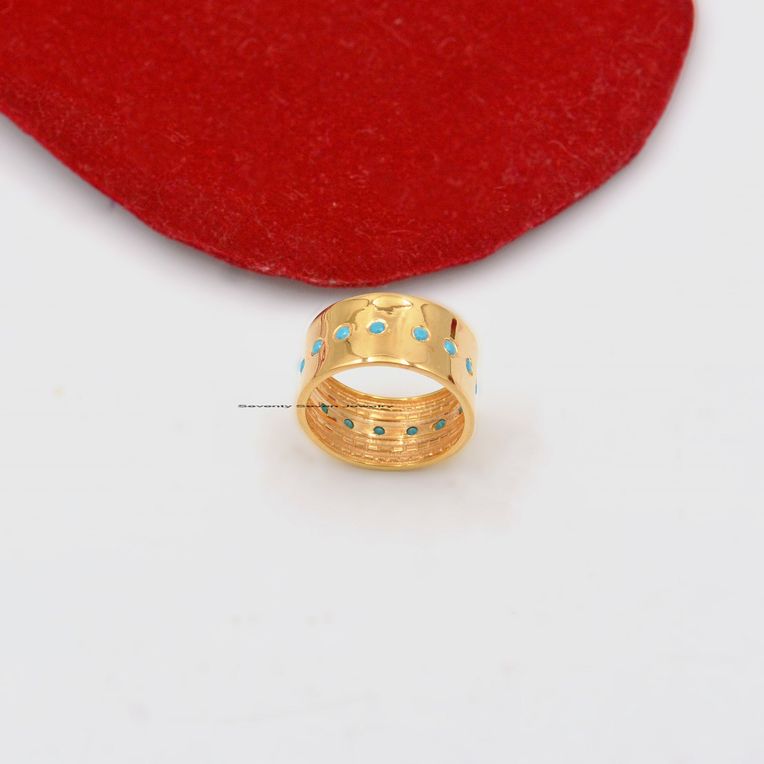 14K Gold Diamond Cigar Band, Solid Gold Cigar Ring, Thump Band Ring ...