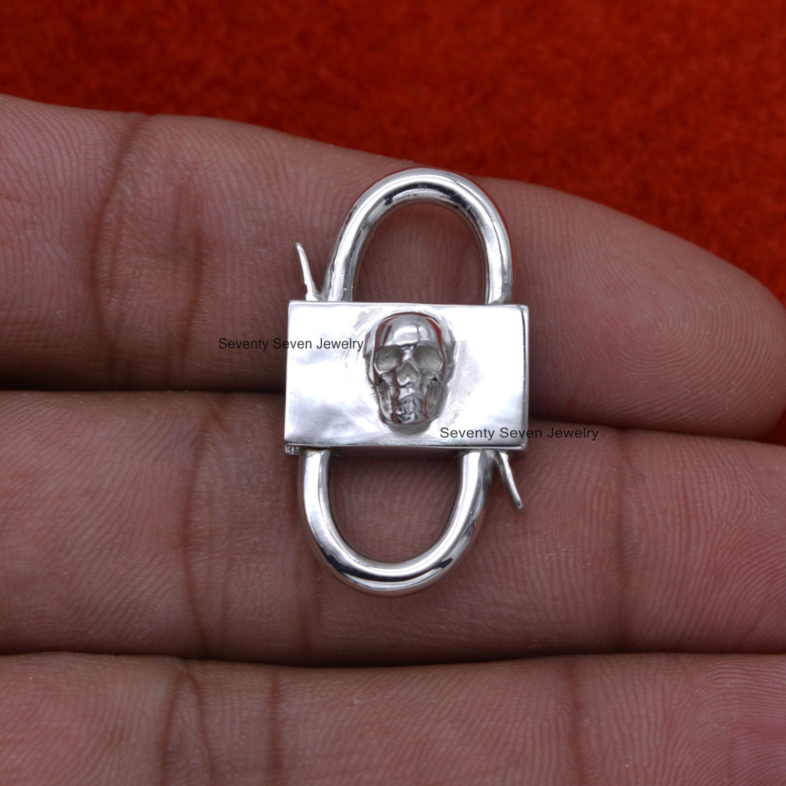925 Silver Skull Padlock Halloween Padlock 14K Gold Vermeil - Etsy UK