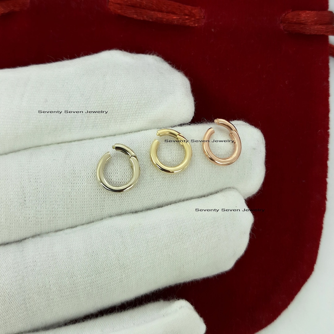 Enhancer Round Charm Solid 14k Gold Jewelry, Enhancer Gold Necklace ...