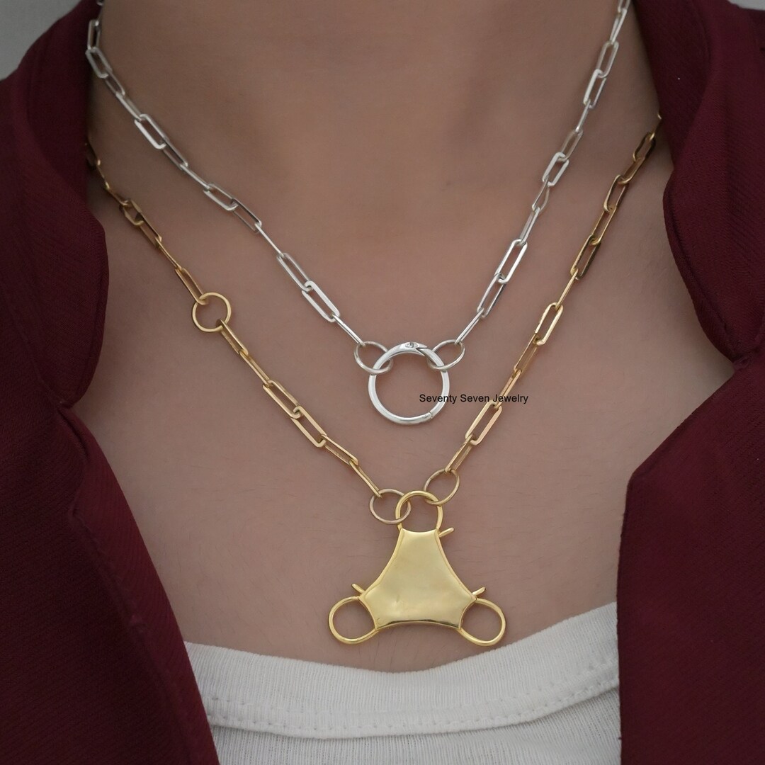 925 Silver Three Side Openable Padlock, 14K Gold Plated Padlock, Dainty ...