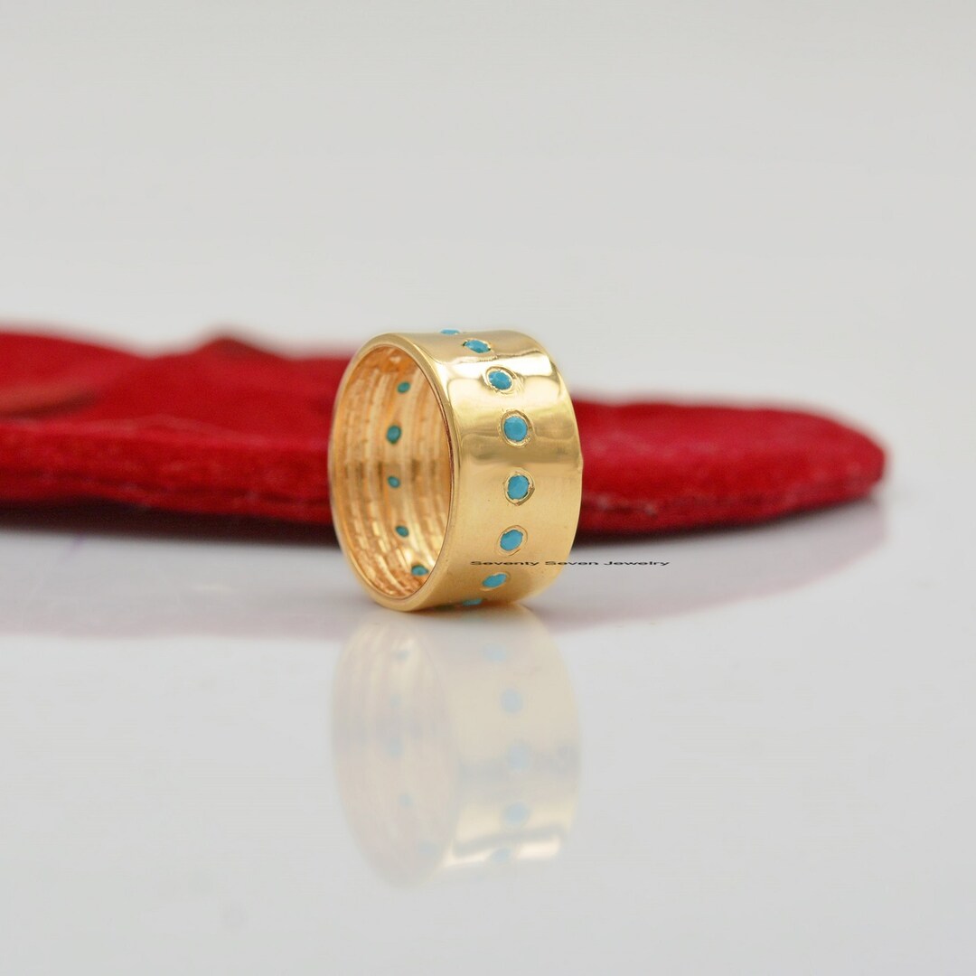 14K Gold Diamond Cigar Band Solid Gold Cigar Ring Thump Band - Etsy
