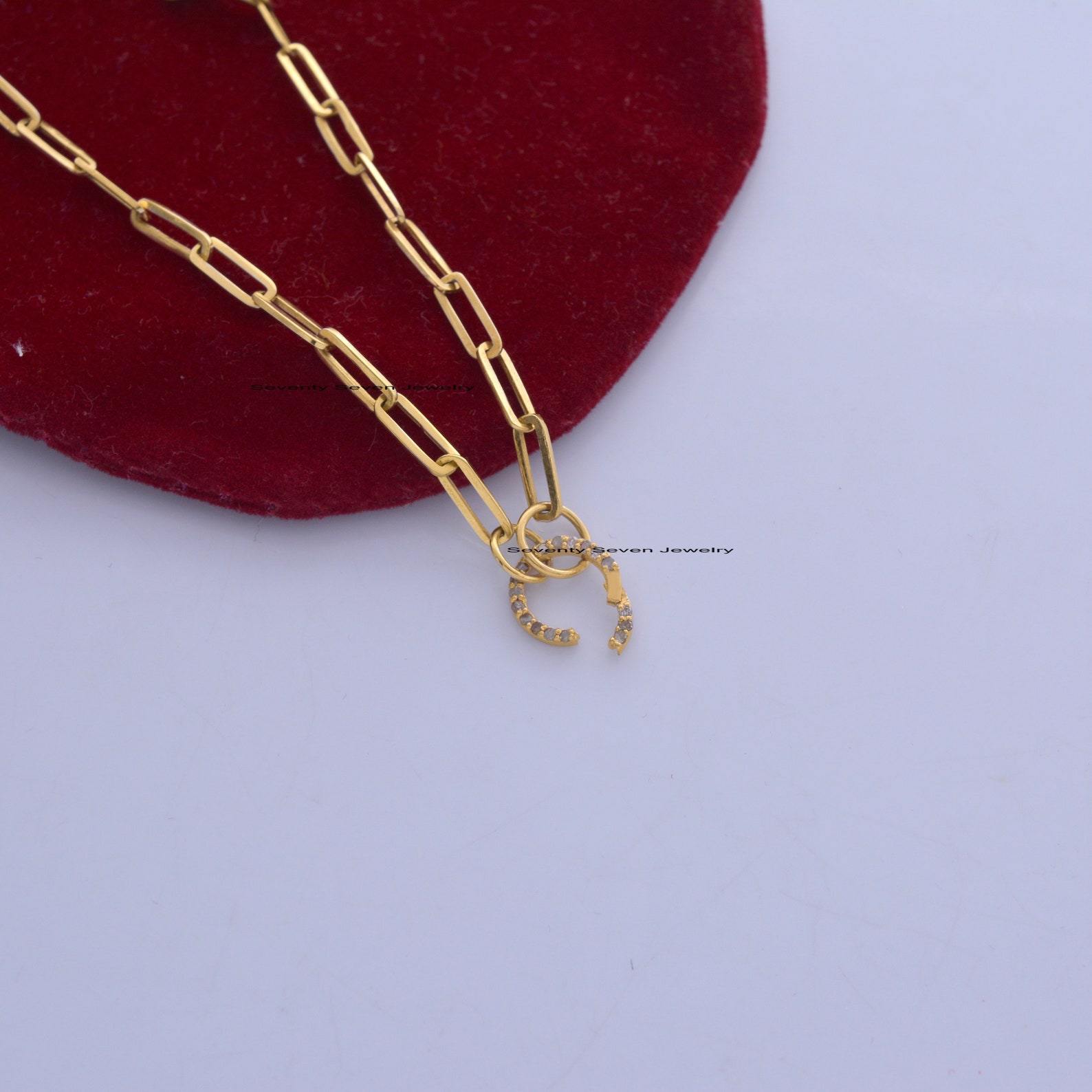 14k Gold Diamond Charm Enhancer Yellow Gold Enhancer Charm - Etsy