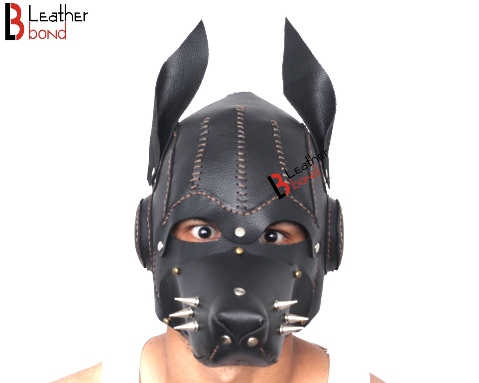 Genuine Cowhide Leather Puppy Dog Mask Hood Costume - Etsy