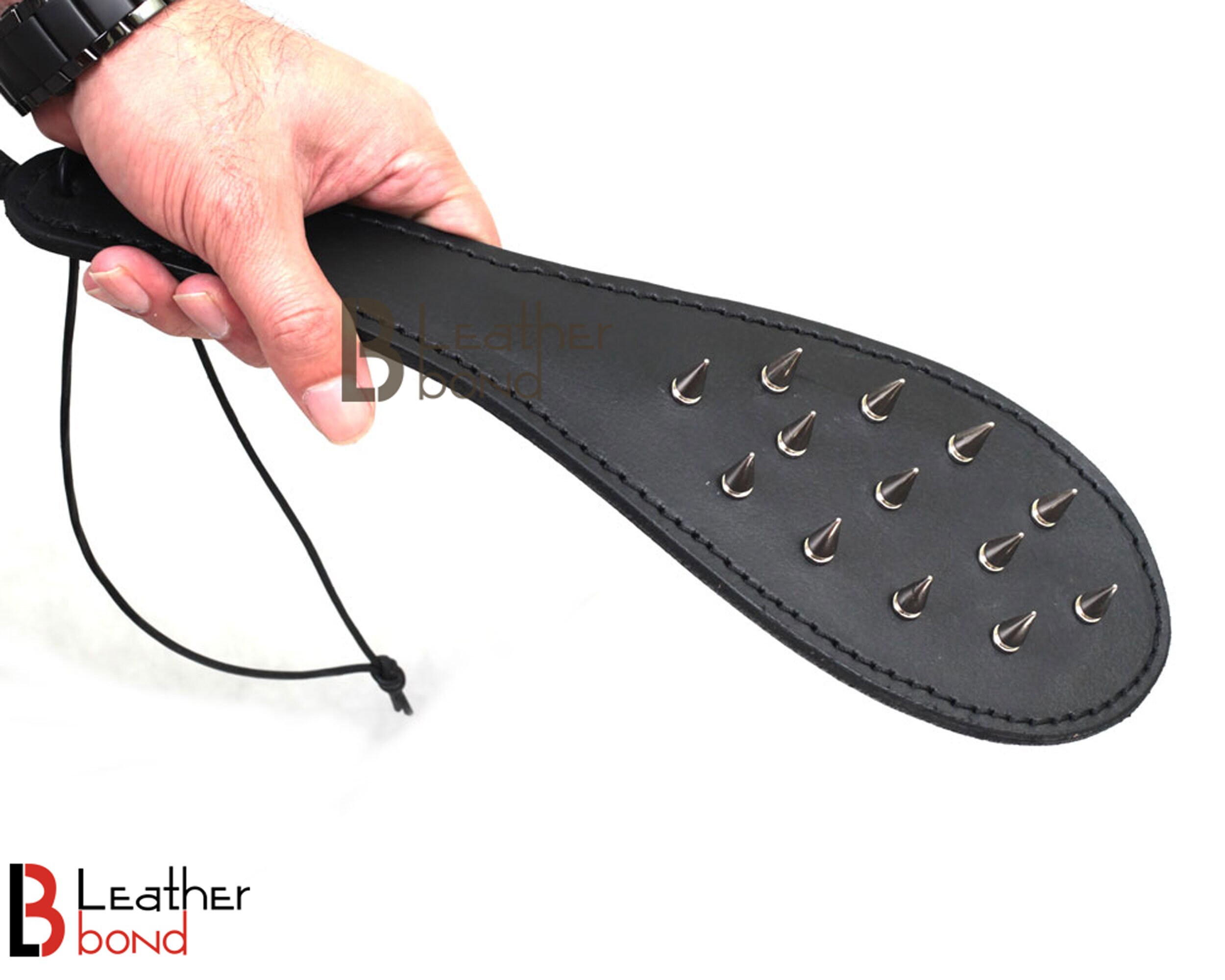 Real Cow Hide Belting Leather Paddle Slapper With Spikes - Etsy