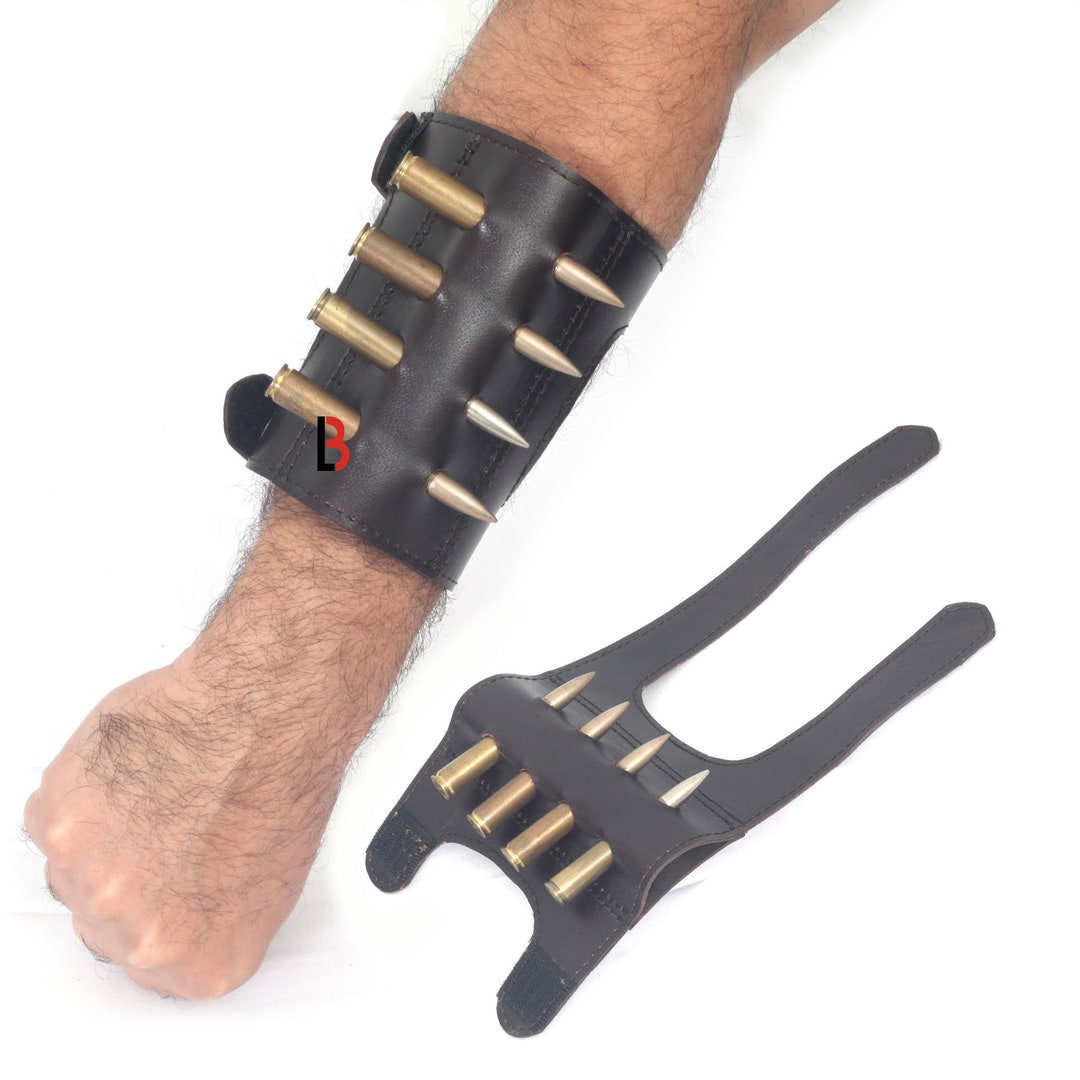 Cowhide Leather Shooting Bracelet for Hunters Ammo Storage Special ...