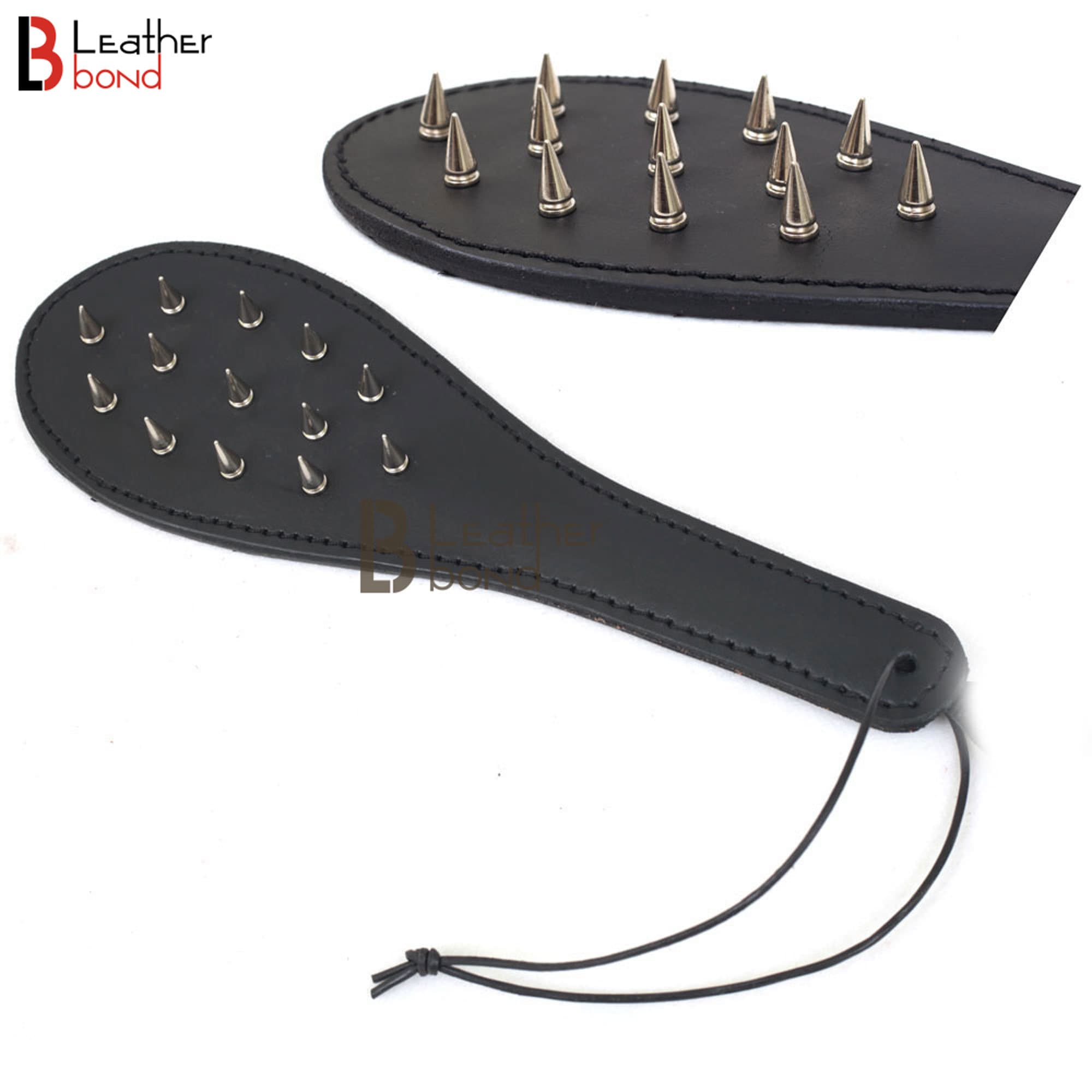 Real Cow Hide Belting Leather Paddle Slapper With Spikes - Etsy