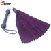 Real Genuine Cow Hide Suede Leather Flogger 25 Falls Purple Nunchaku ...