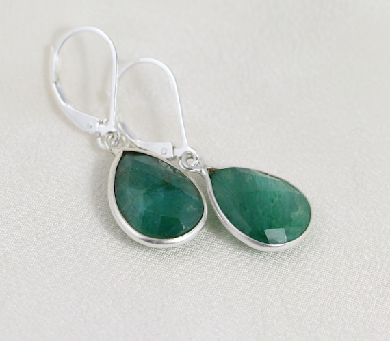 Emerald Earrings May Birthstone Jewelry Birthday Gift for | Etsy