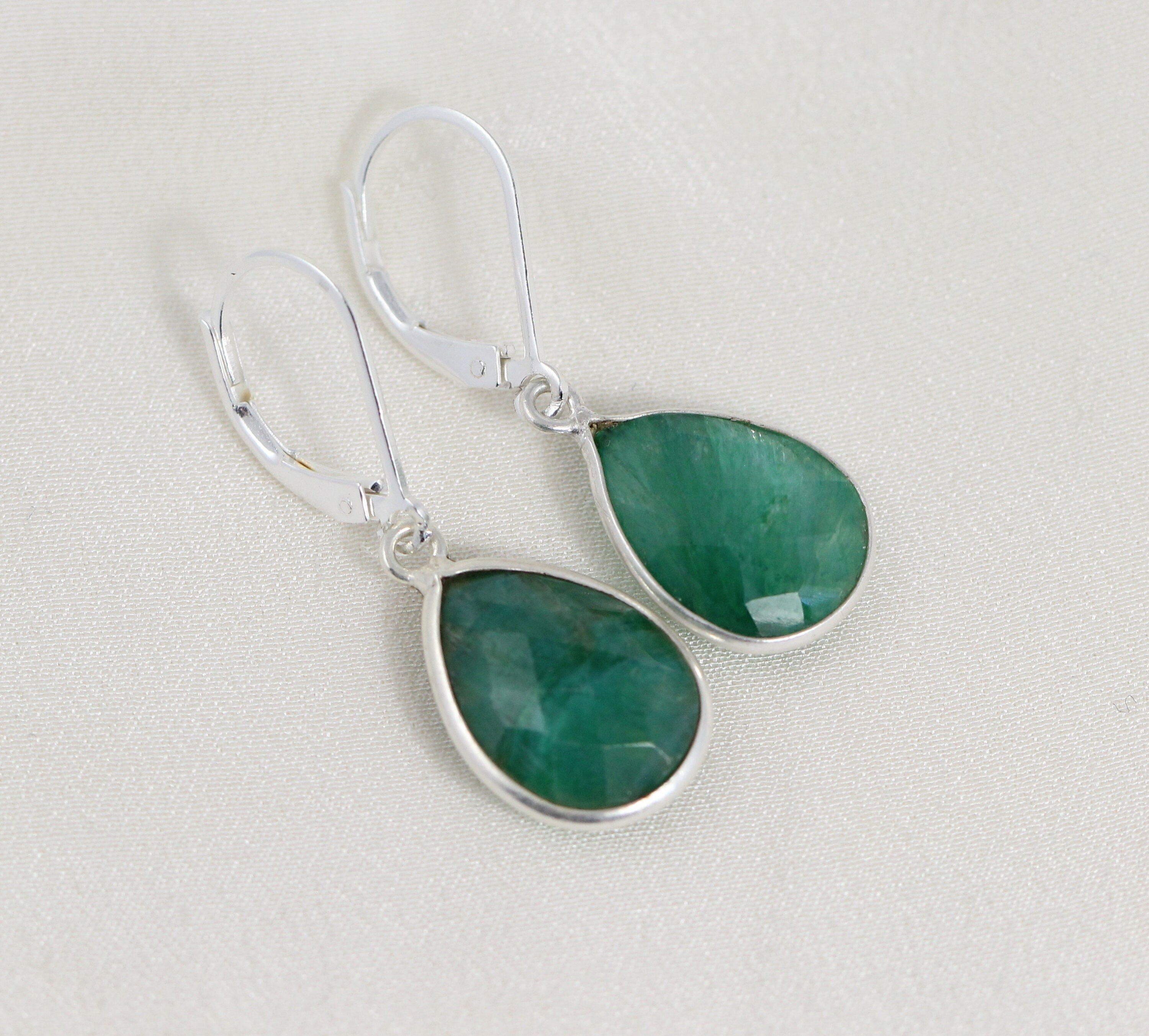 Emerald Earrings May Birthstone Jewelry Birthday Gift for | Etsy