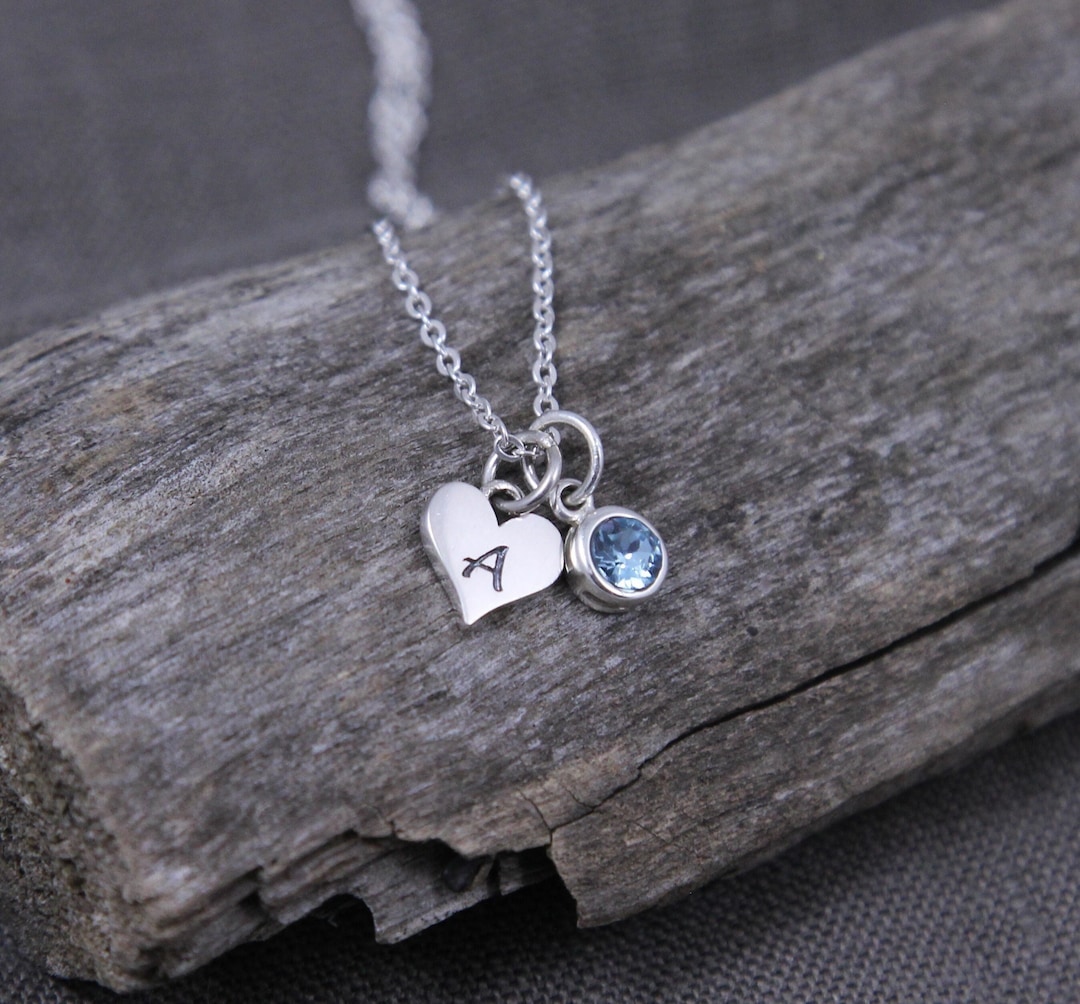 Personalisierte Initialen Halskette für Mutter, benutzerdefinierte Geburtsstein Schmuck ...