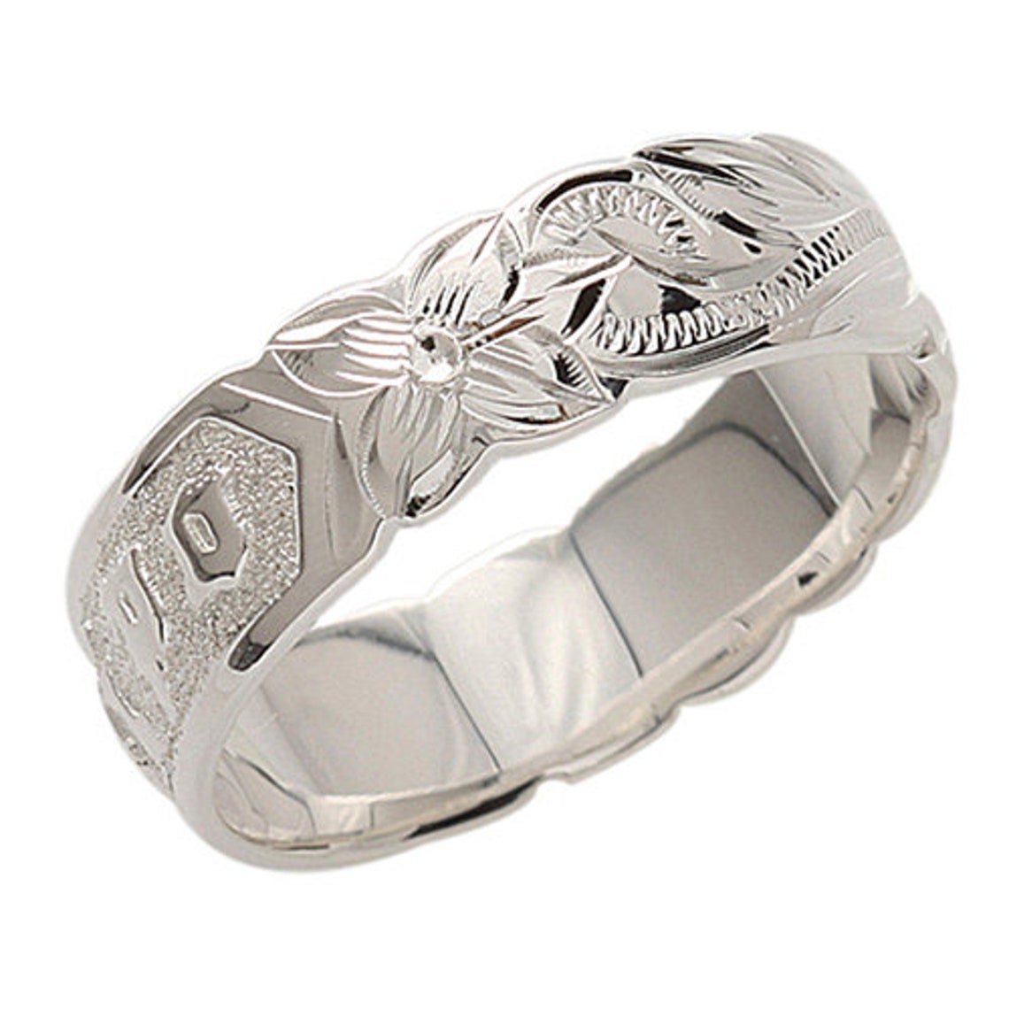 Personalized Sterling Silver Hawaiian Heirloom Ring Rsise Letter Cut ...