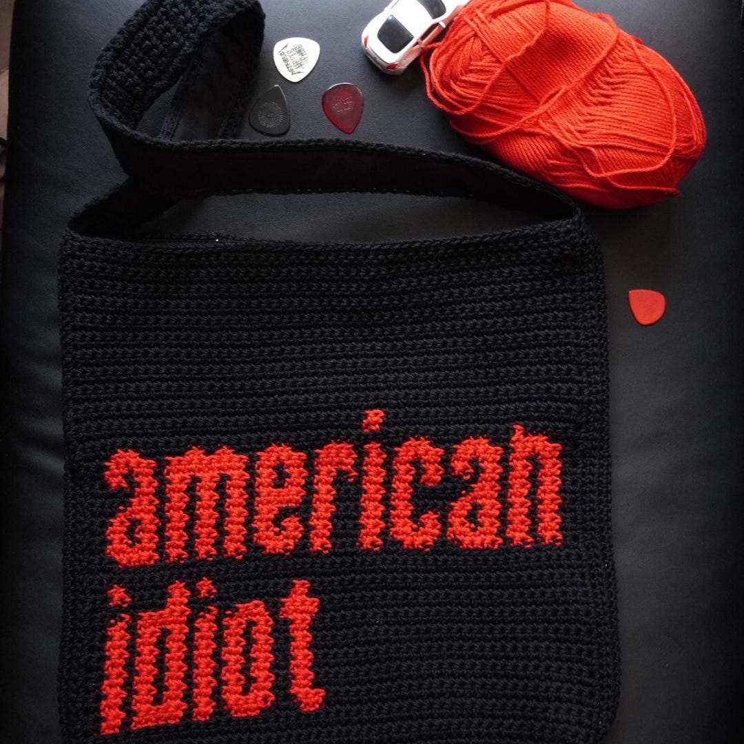 PDF American Idiot Tote Bag Crochet Pattern - Album Cover Crochet Bag ...