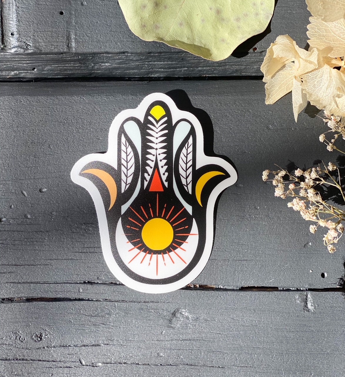 Hamsa Sticker, Vinyl Sticker, Colorful Hamsa Sticker, Protection ...
