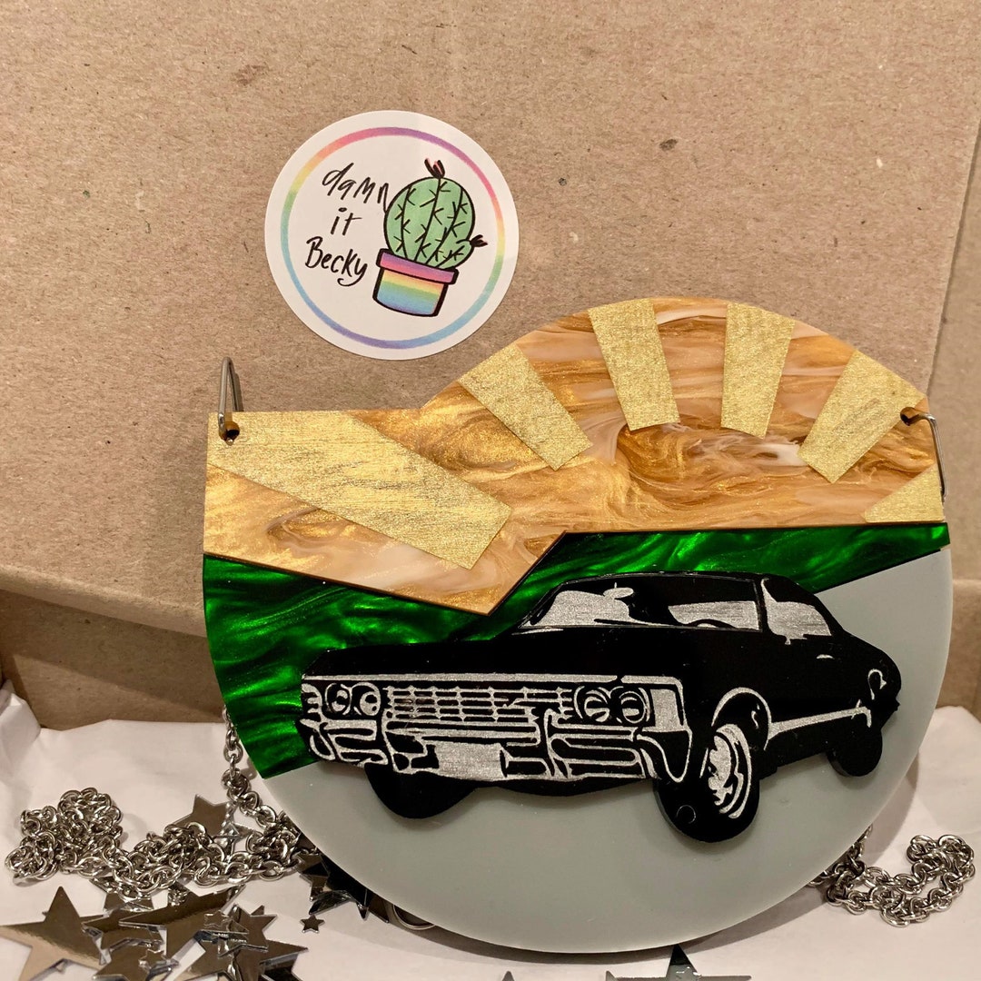 The Road so Far Supernatural Impala Necklace Dean Sam Winchester - Etsy