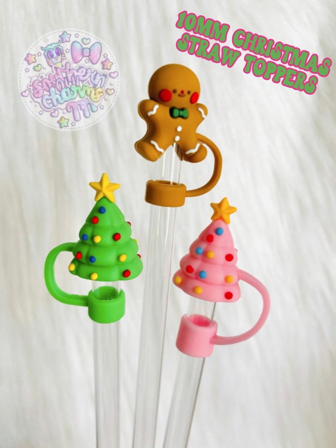 10 Mm Christmas Straw Topper | 30-40oz Straw | Perfect for Stanley Yeti ...