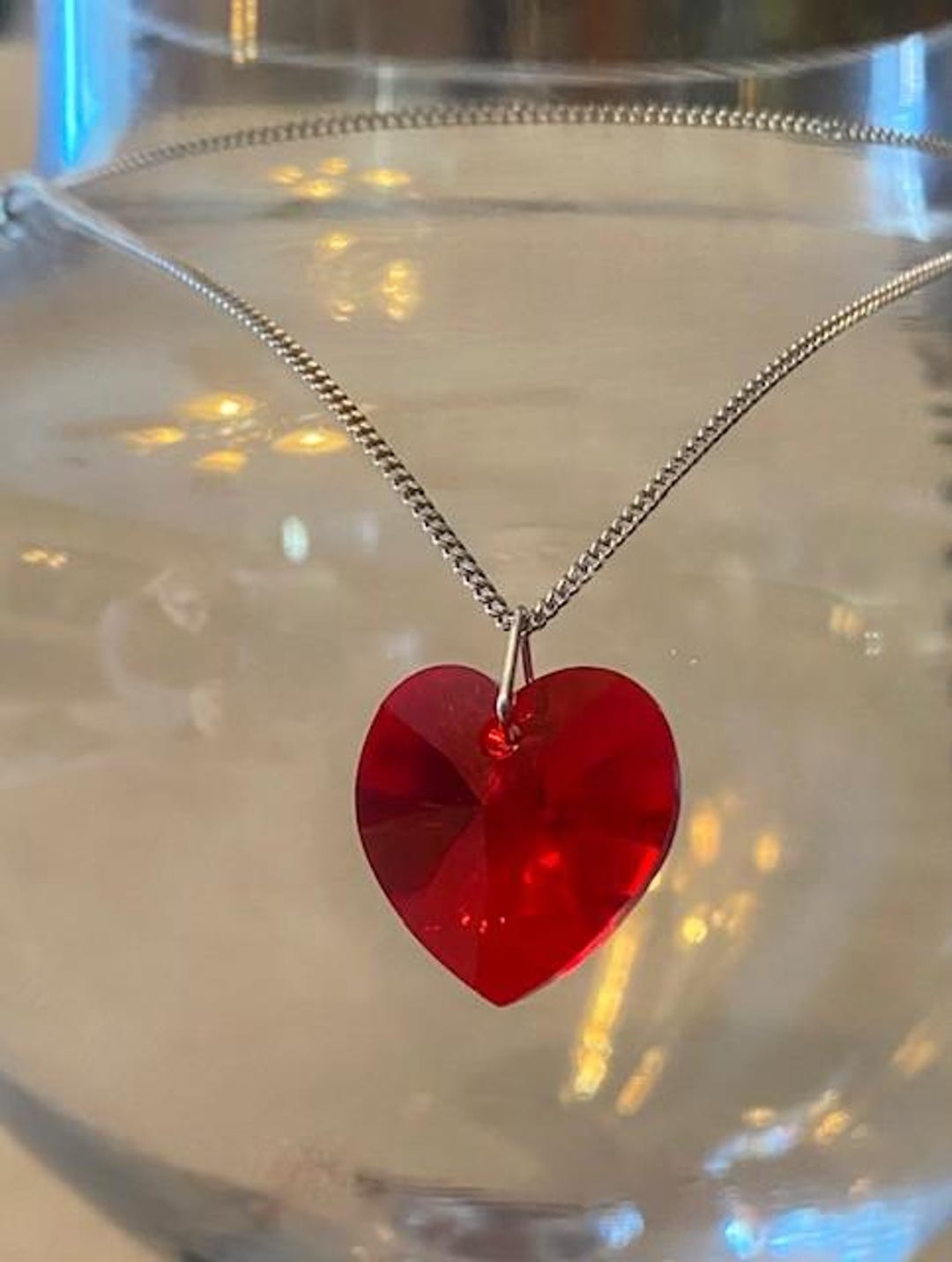 Swarovski Ruby Red Heart - Etsy