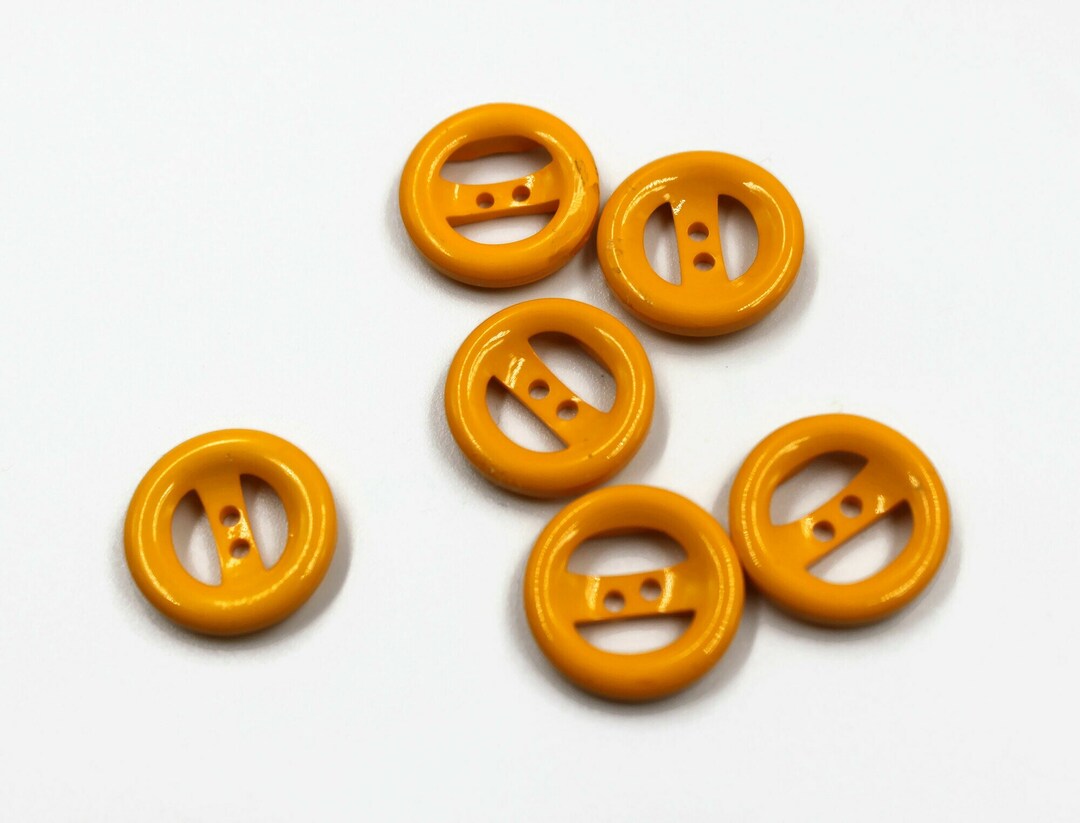 Here is a Pretty Round Orange Button, Vintage Orange Button, Couture ...