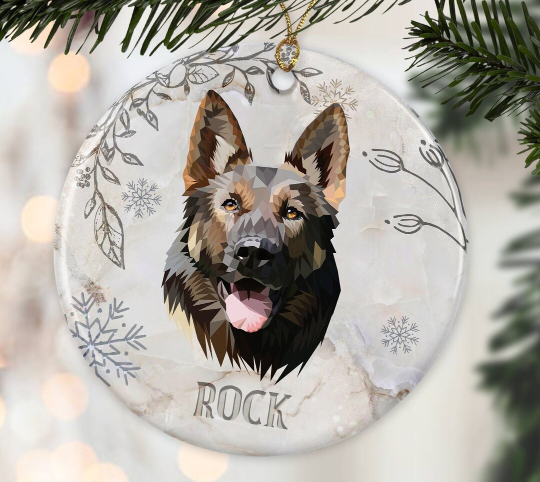 Custom German Shepherd Christmas Ornament, Personalized GSD Christmas ...