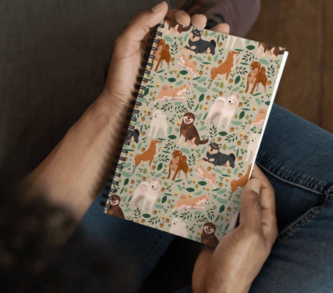 Shiba Inu Spiral Notebook, Shiba Lover Gift, Tri Color Shiba Gift Idea ...