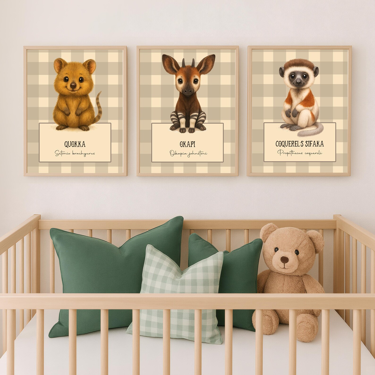 Baby Animal Poster, Nursery Prints Baby Room Decor, Animal Prints Kids ...