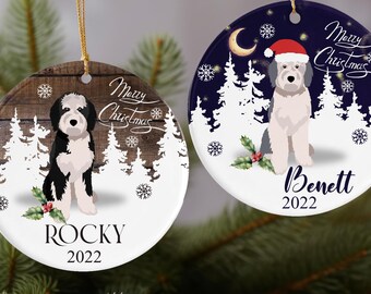 Sheepadoodle Christmas Ornament, Personalized Sheepadoodle ...