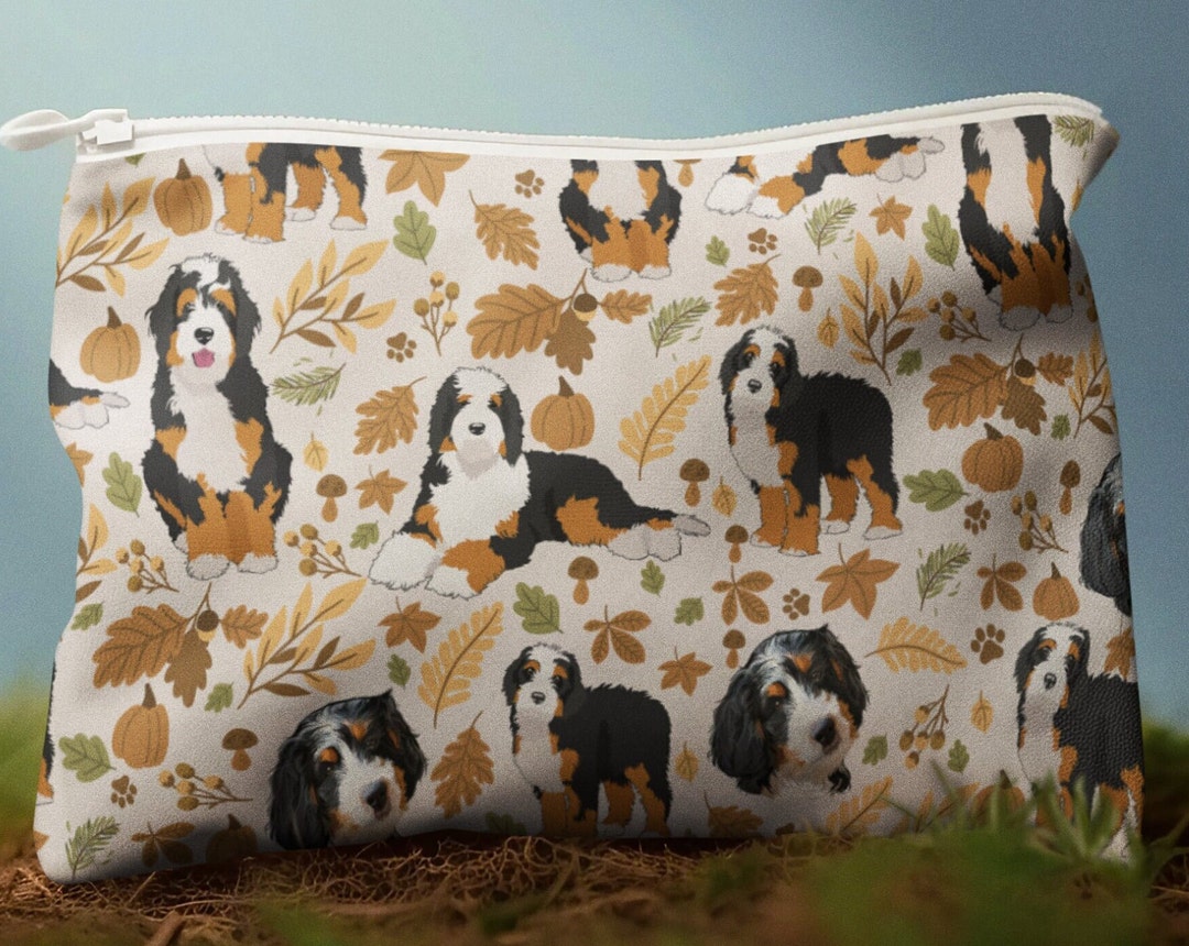 Bernedoodle Accessory Pouches, Aussiedoodle, Sheepadoodle, Black Tri ...
