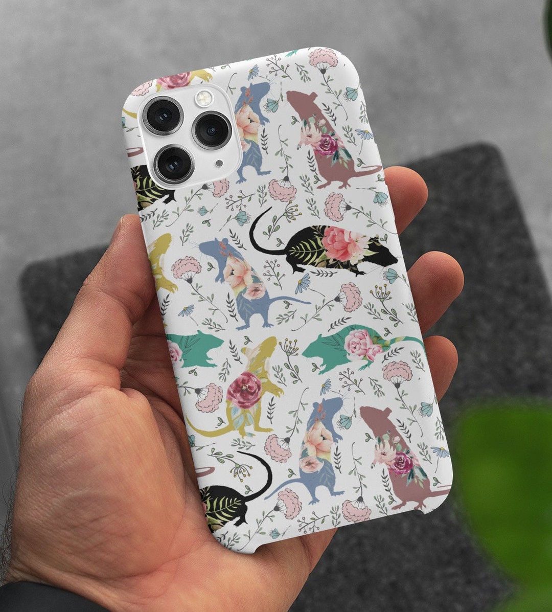 Cute Pet Rat Tough Case for Iphone®,funny Rats Gift, Rat and Flowers ...