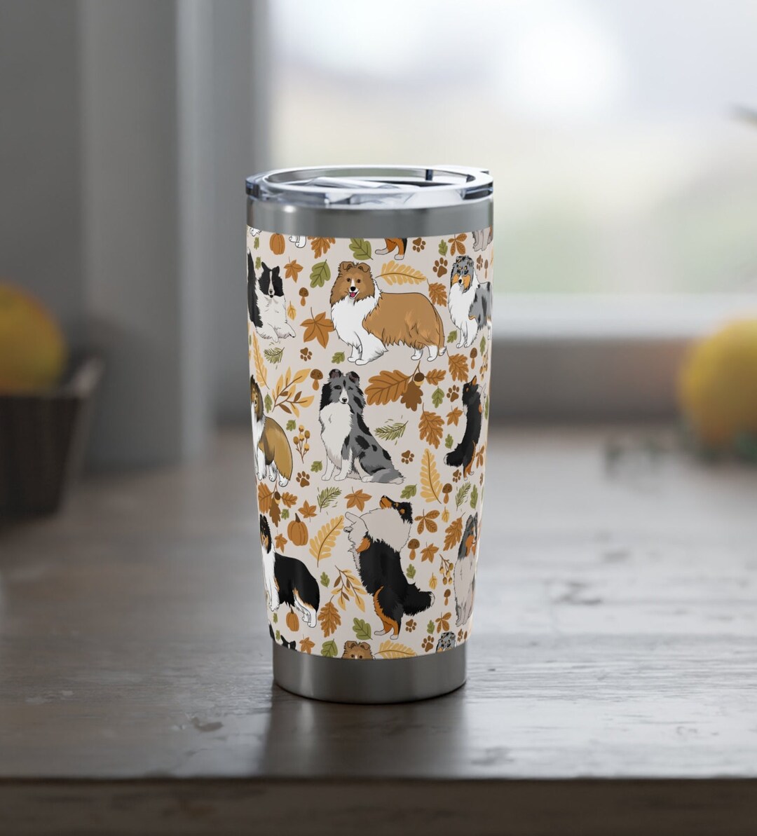 Shetland Sheepdog Viking Tumblers, Blue Merle Sheltie, Tricolor Sheltie ...