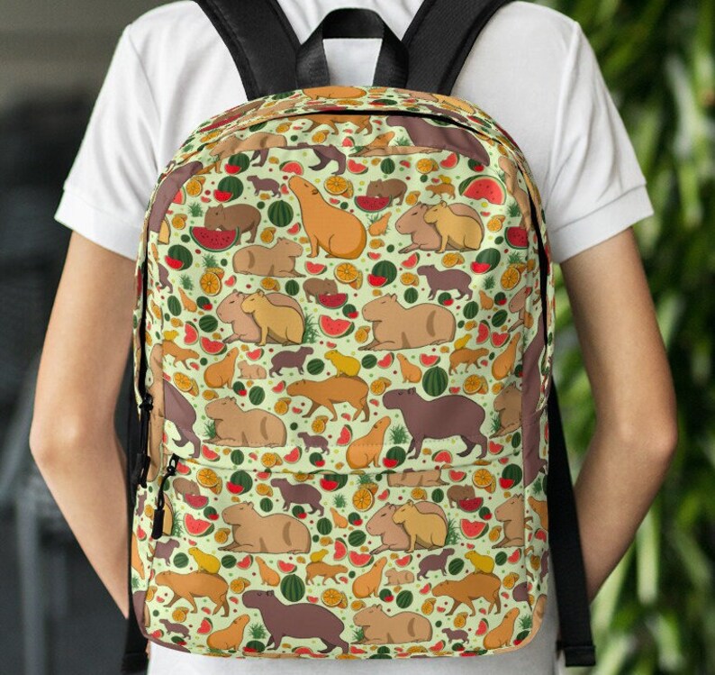 Capybara Backpack Capybara School Bag - Etsy