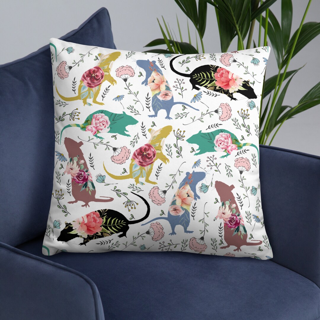 Pat Rat Basic Pillow, Rat Home Decor, Rat Owner Christmas Gift Idea ...