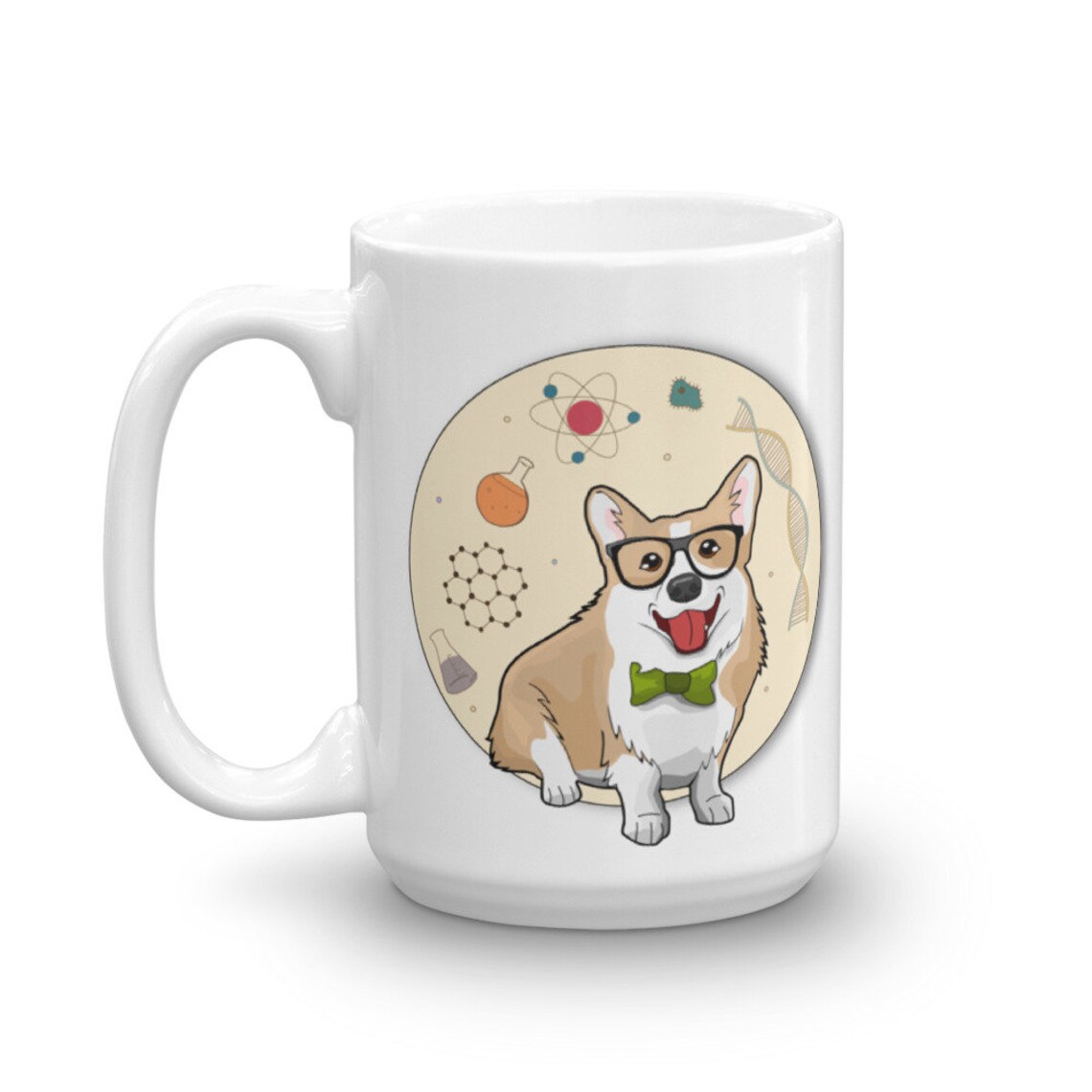 Corgi Mug Science Style Funny Cartoon Dog Gifts Periodic - Etsy