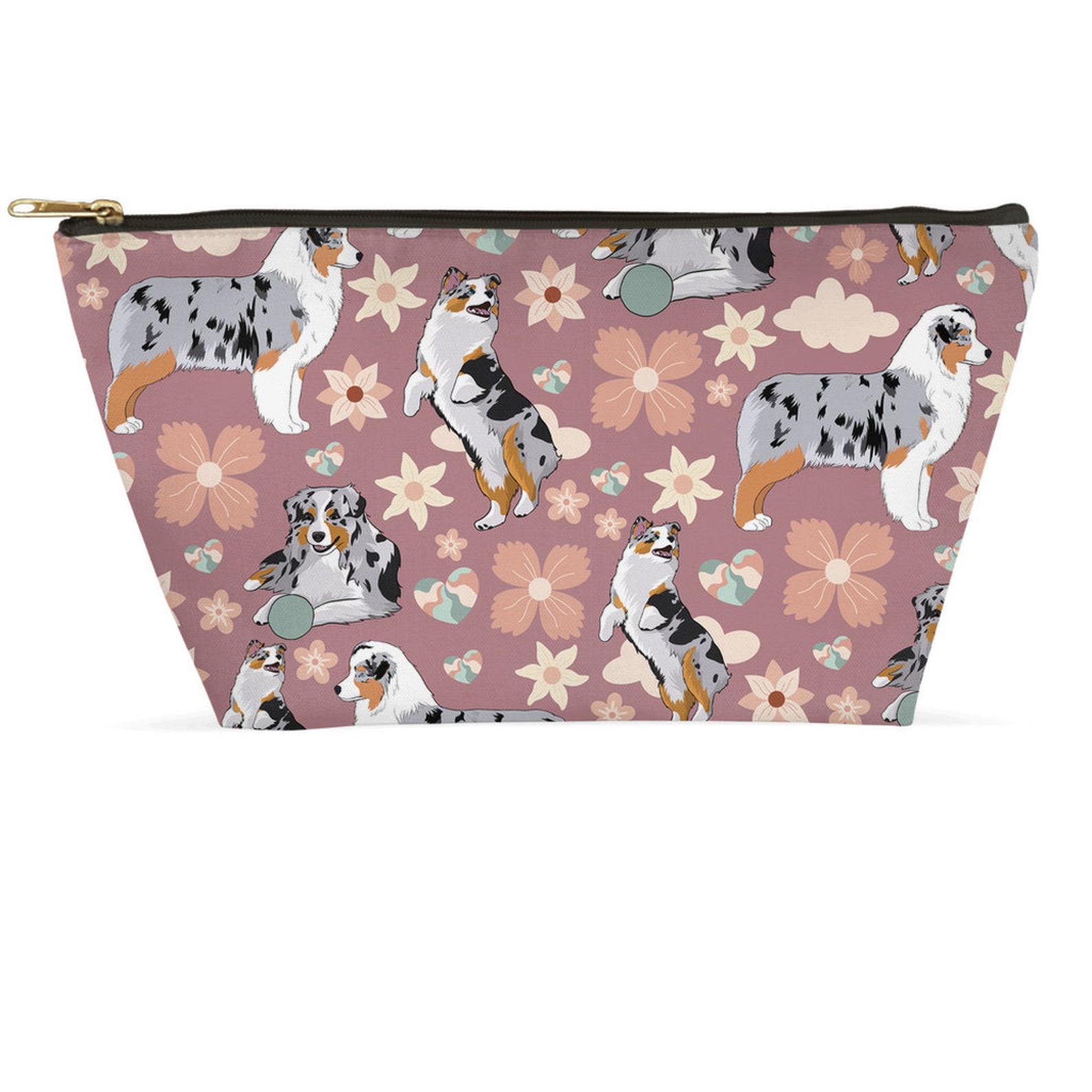 Blue Merle Australian Shepherd Accessory Pouches, Aussie Makeup ...