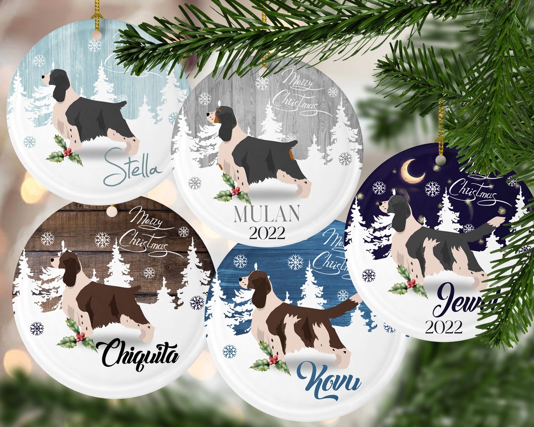 Custom English Springer Spaniel Christmas Ornament, Spaniel Mom ...