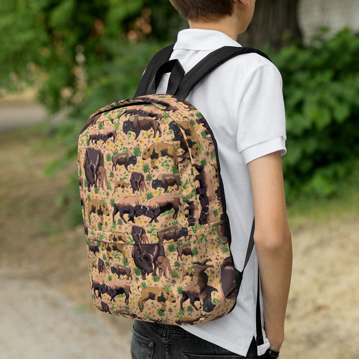 Cute American Bison Backpack | Etsy