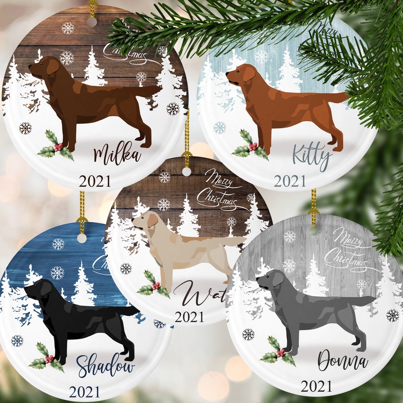 Black Lab Christmas Ornament - Etsy