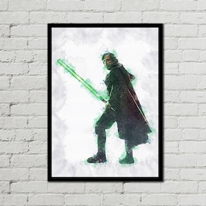 LUKE SKYWALKER Luke Skywalker Digital Star Wars Poster Digital Download ...