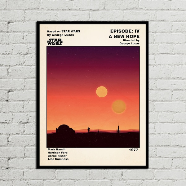 Starwars a New Hope Poster - Etsy