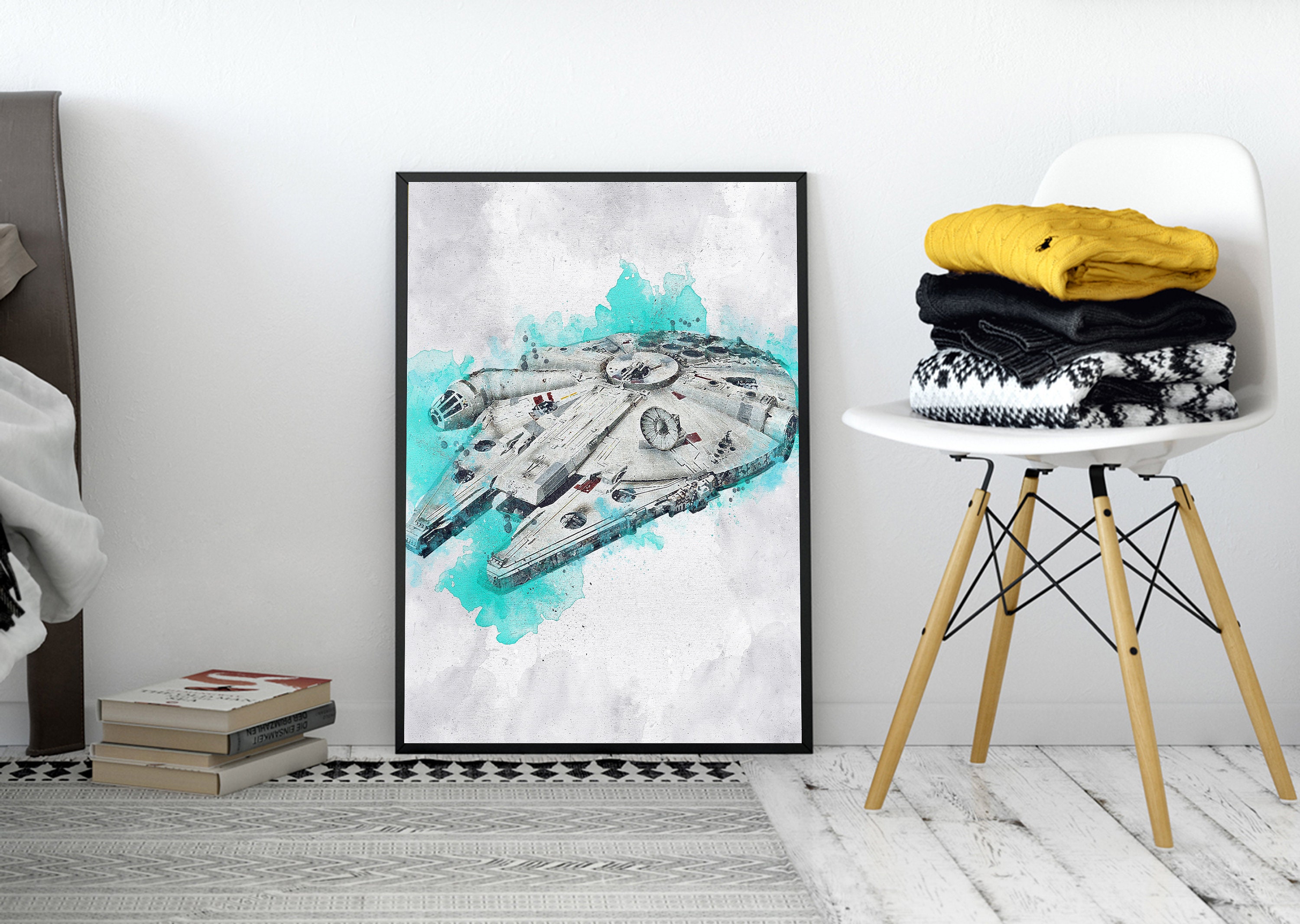 MILLENNIUM FALCON Millennium Falcon Poster Millennium - Etsy
