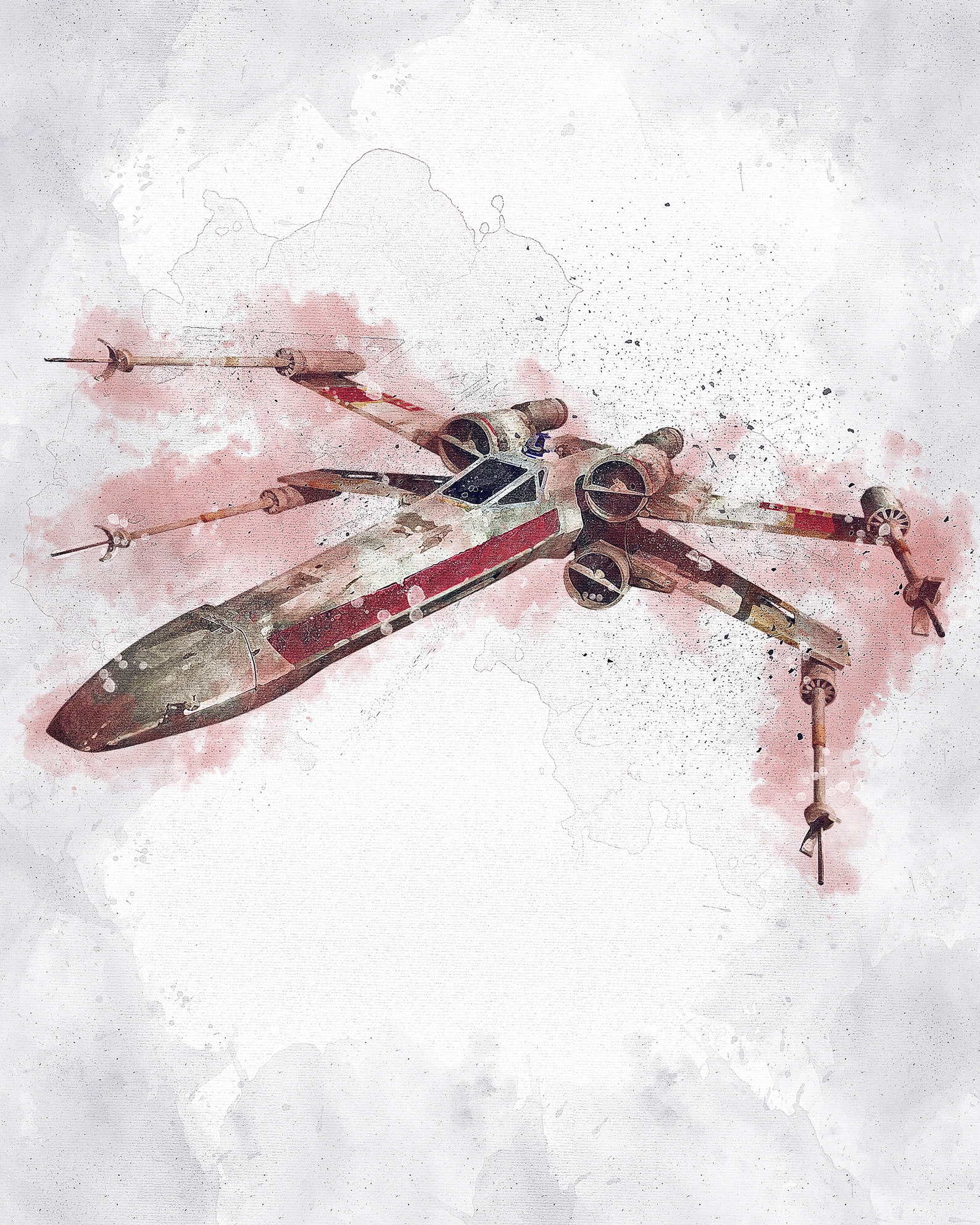 Star Wars Space Ships Set - X-wing, Millennium Falcon, Tie Fighter ...