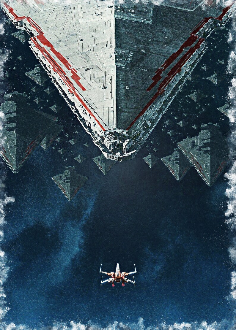 STAR WARS POSTER X Wing Poster Destroyer Poster Star Wars - Etsy