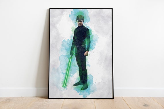 LUKE SKYWALKER POSTER Star Wars Poster Jedi Poster | Etsy